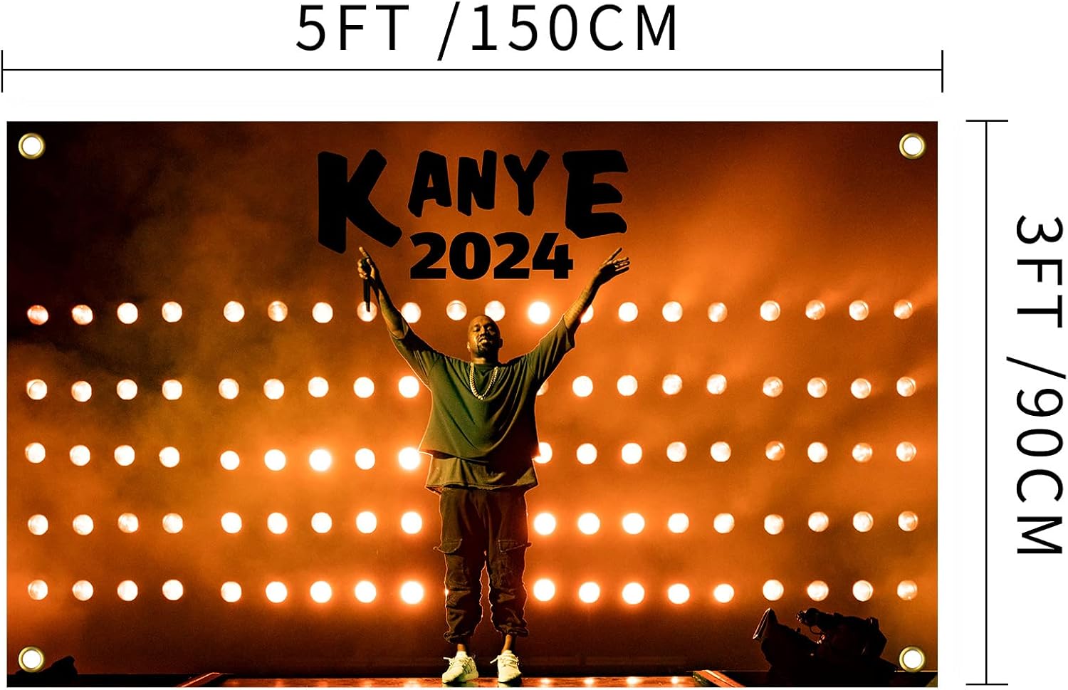 Buy Kanye 2024 Flag 3x5 Feet Funny Poster Durable Man Cave Wall Flag ...