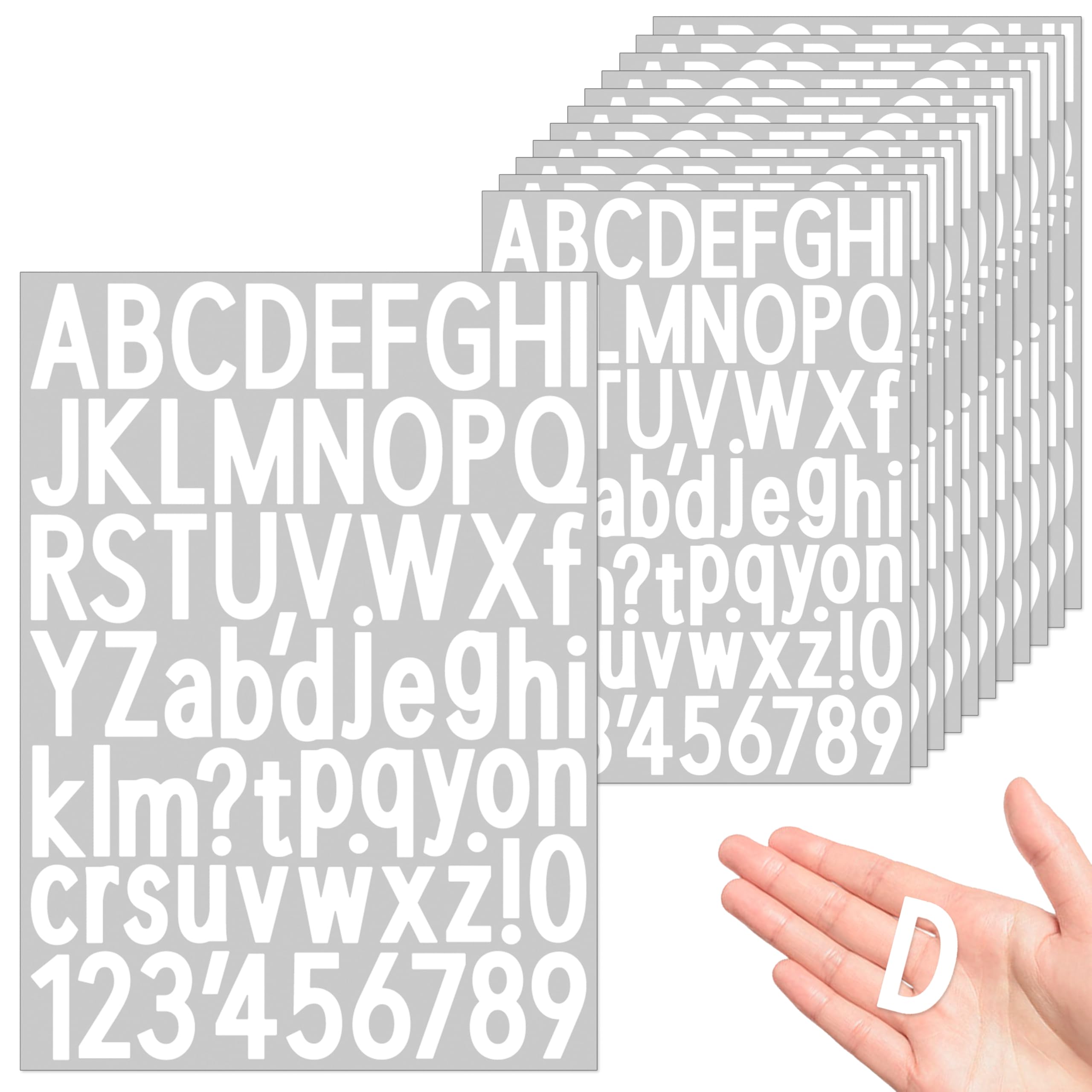 Amazon.com: AVERZELLA 20 Sheet 1.5 Inch Letter and Number Stickers Self ...