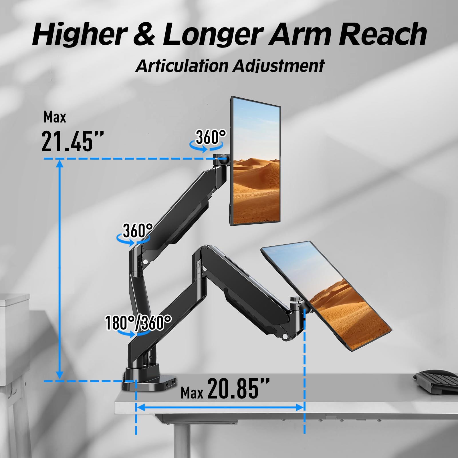 Snapklik.com : MOUNTUP Dual Monitor Mount Fits 13-39 Screen, Ultrawide ...