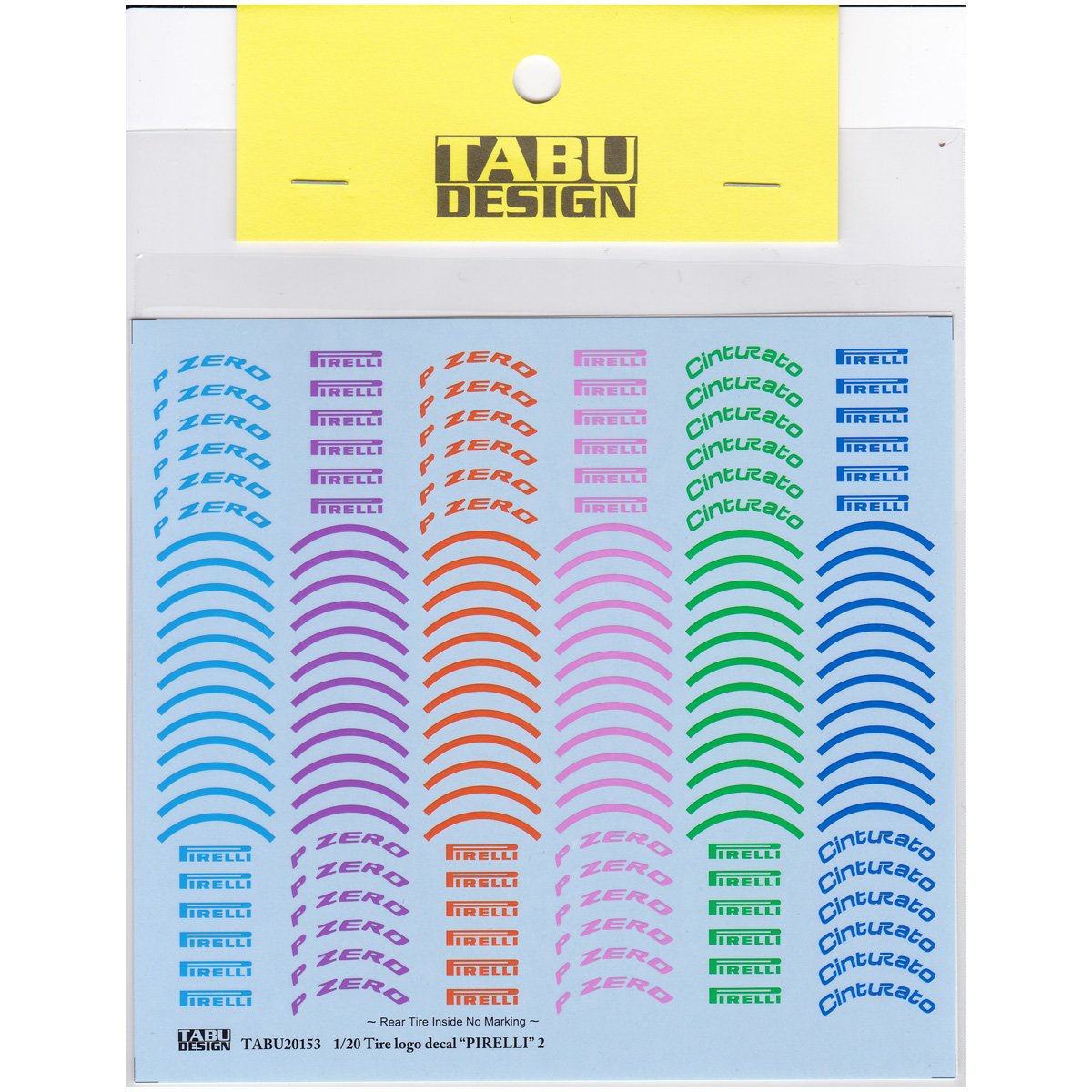 Amazon | 【TABU DESIGN/タブデザイン】1/20 Tire logo decal "PIRELLI" [2] for 1/ ...