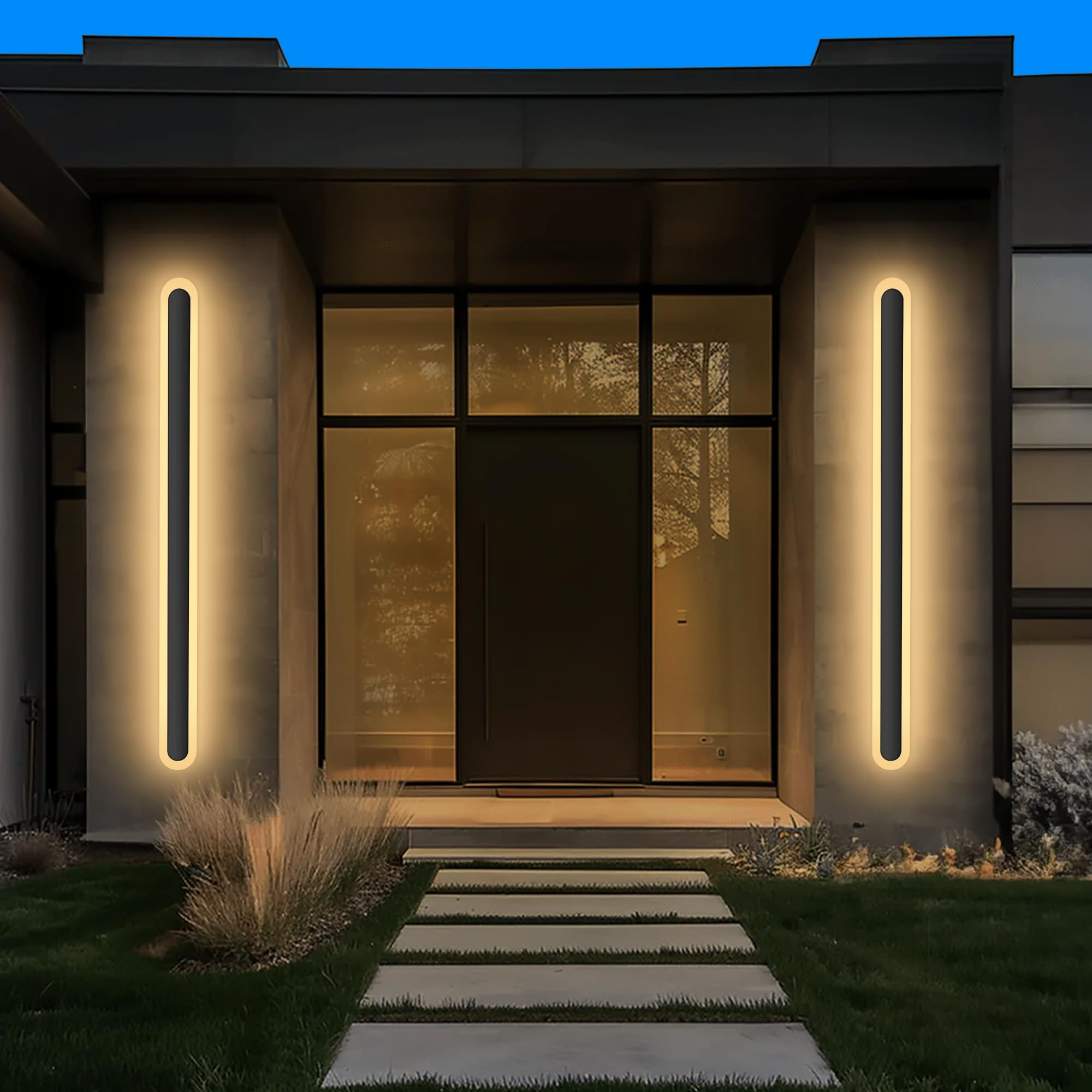 2Pack 40inch Long Outdoor Modern LED Wall Light,Waterproof IP65 30W ...