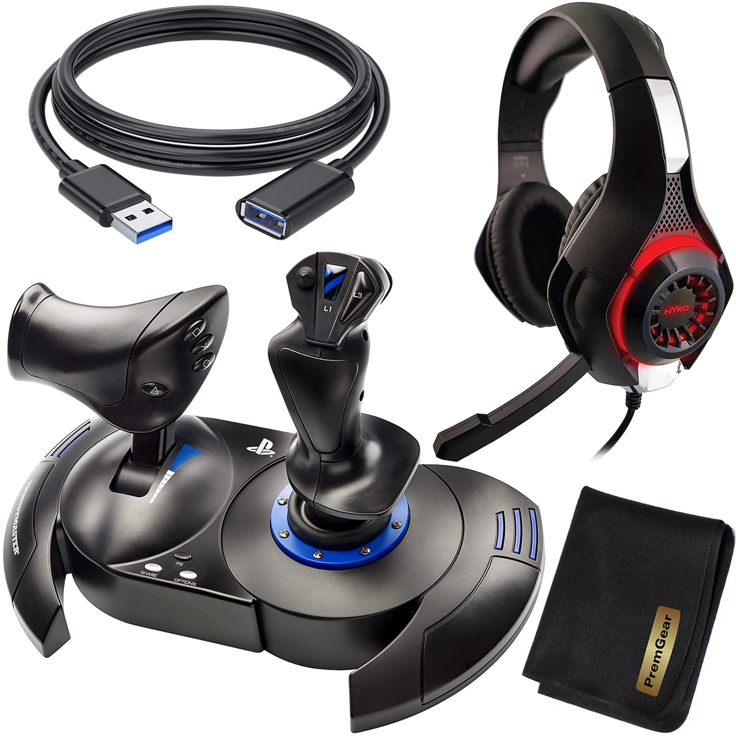 Amazon.com: THRUSTMASTER T-Flight Hotas 4 Flight Simulator Controls for ...