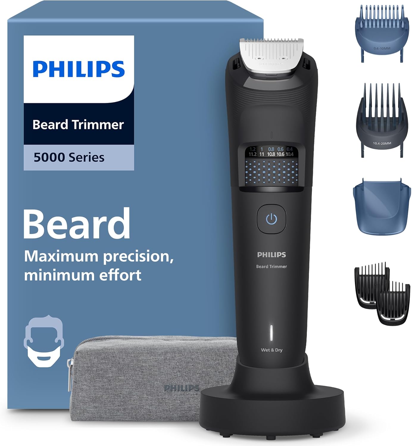 Philips Beard Trimmer 5000 Series - Self-Sharpening Metal Blades, 40 ...