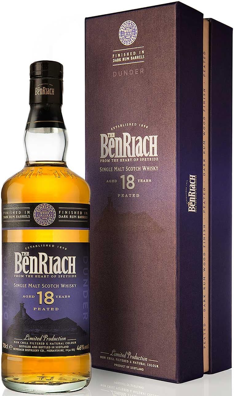 BenRiach - Dunder - Peated Rum Cask - 18 year old Whisky : Amazon.co.uk ...