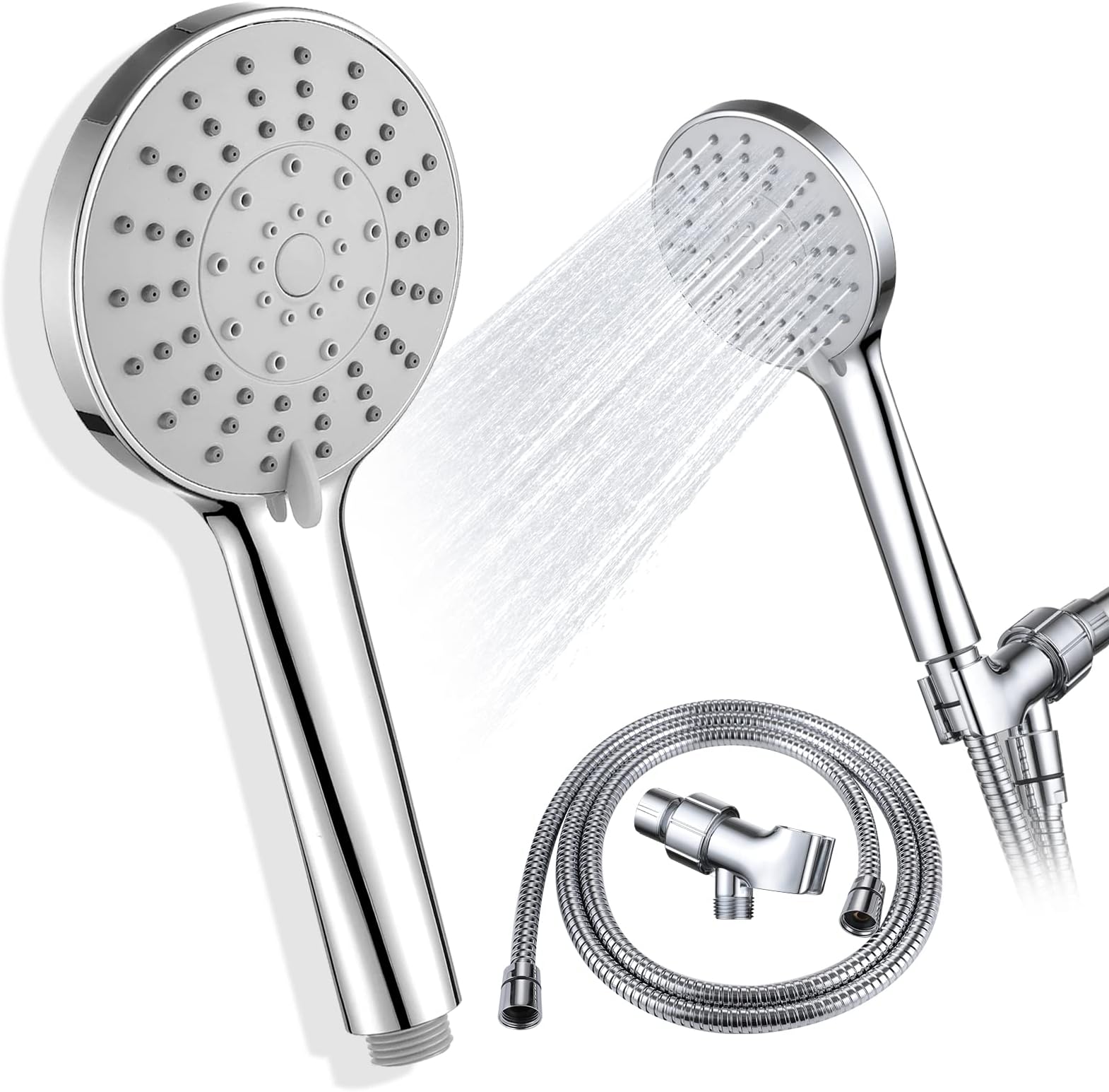 6.5FT Hand Held Shower Head with Long Hose, 6 Modes, 4.52” Large Face ...