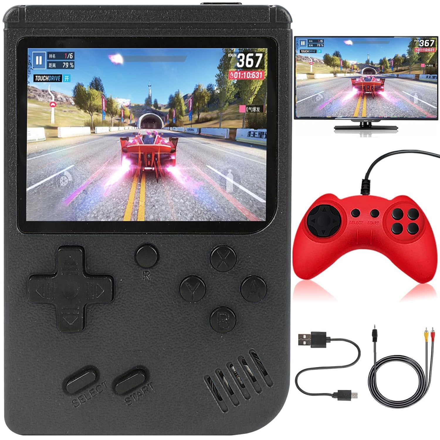 Buy Retro Handheld Game Console, 500 Games Portable Hand Held Video ...