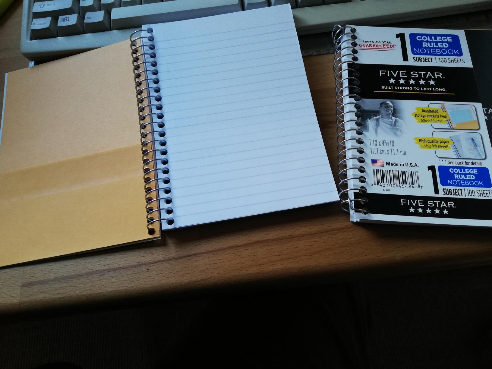 Amazon.com : Five Star 45484 5 Inch X 7 Inch College Ruled Wirebound ...