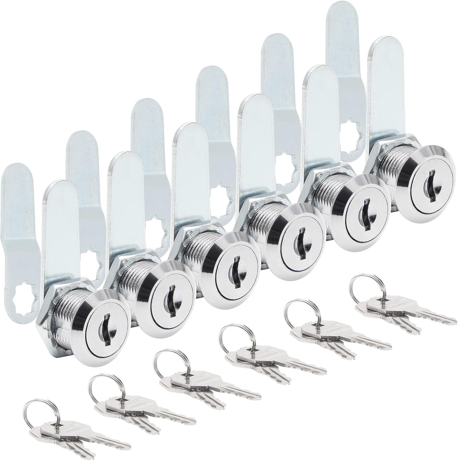 Uenhoy 6 Pack Cam Locks Keyed Alike, 5/8" (16mm) Set for Drawers ...