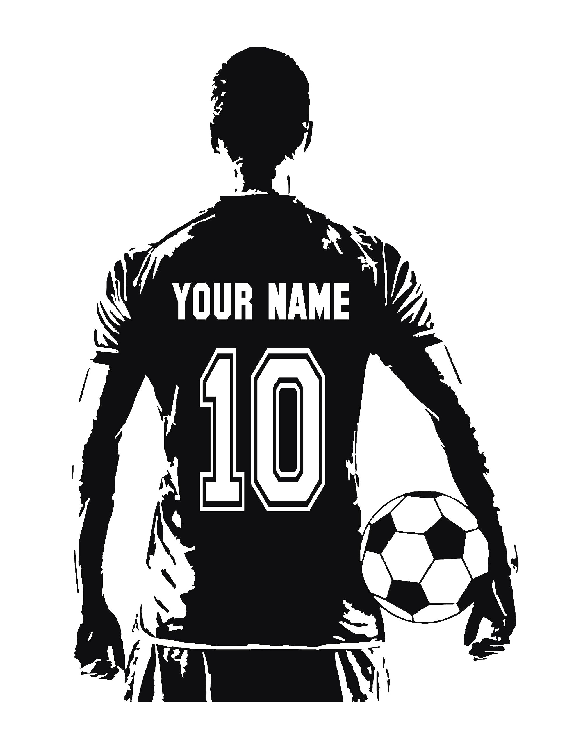 Amazon.com: Custom Soccer Player Vinyl Wall Decal - Personalized Choose ...