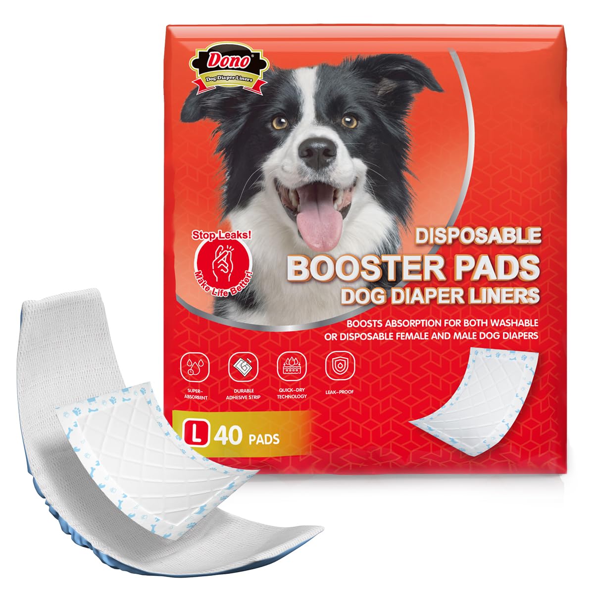 Disposable Diaper Inserts FurVeluxia Dog Diaper Liners & Booster Pads ...