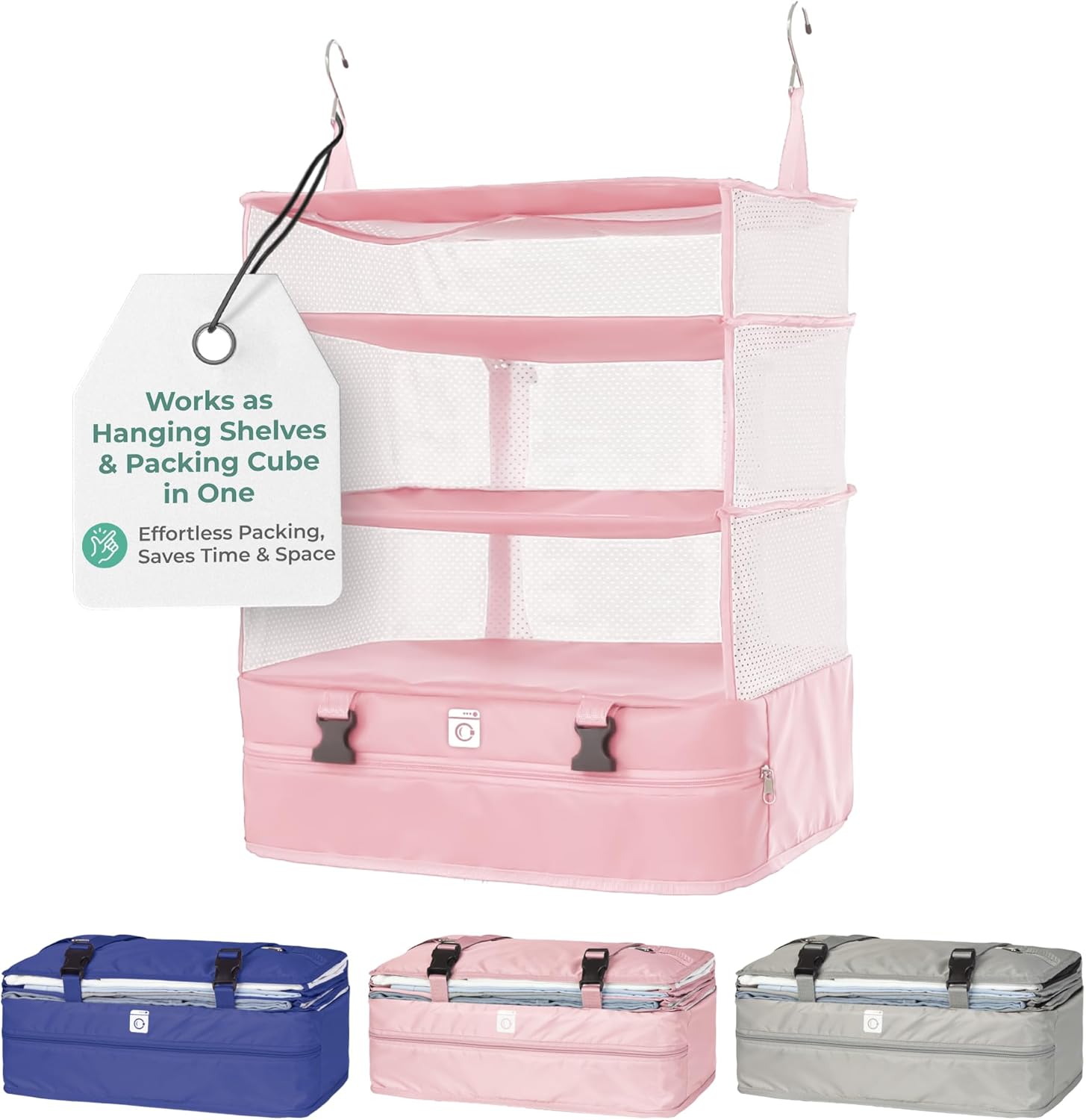 Amazon.com: Portable Hanging Travel Shelves | 45x30x64cm, Large, Pink ...