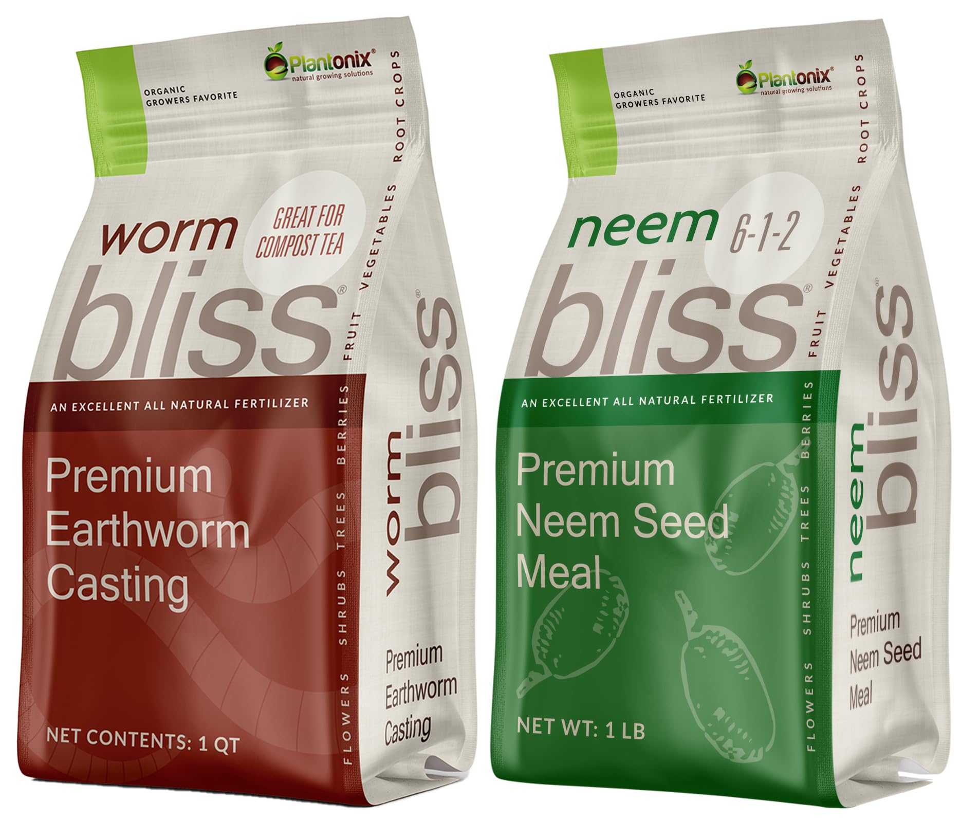 Amazon.com : Worm Bliss (1 Qt) + Neem Meal (1lb) - Neem Seed Meal ...