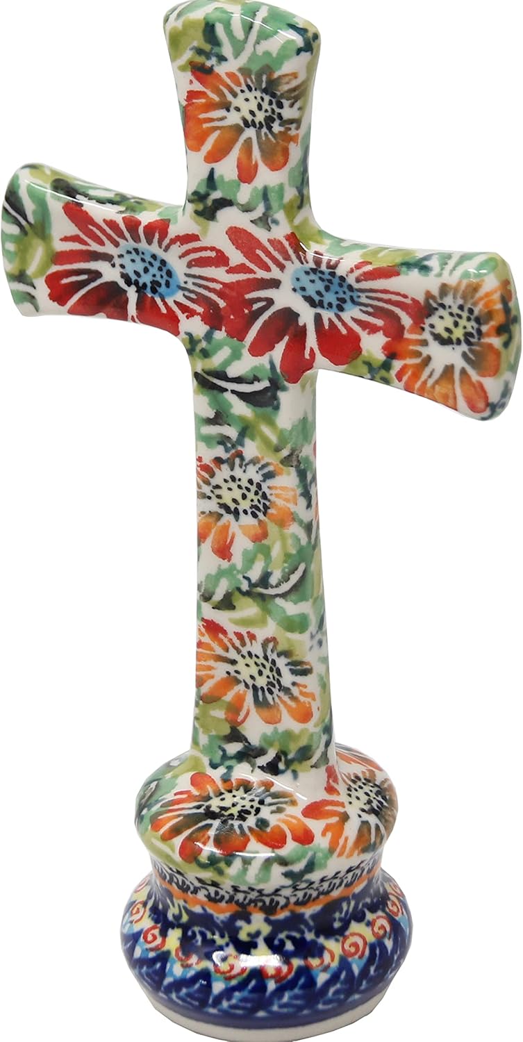 Amazon.com: Polish Pottery Cross From Zaklady Ceramiczne Boleslawiec ...