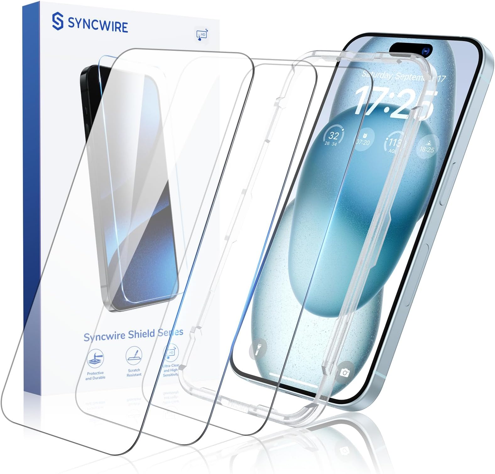Amazon.com: SYNCWIRE Screen Protector for iPhone 15 [6.1 inch ...