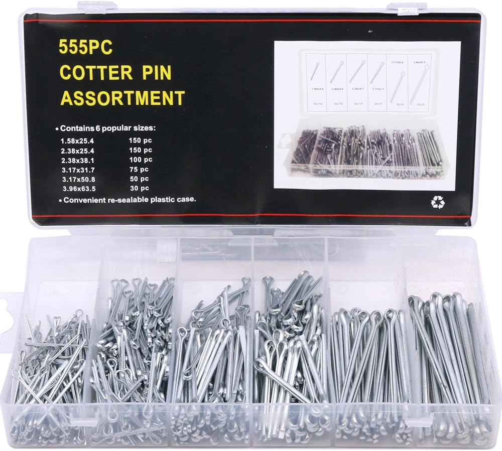 Amazon.com: Glarks 90Pcs 304 Stainless Steel Cotter Pin Clip Key ...