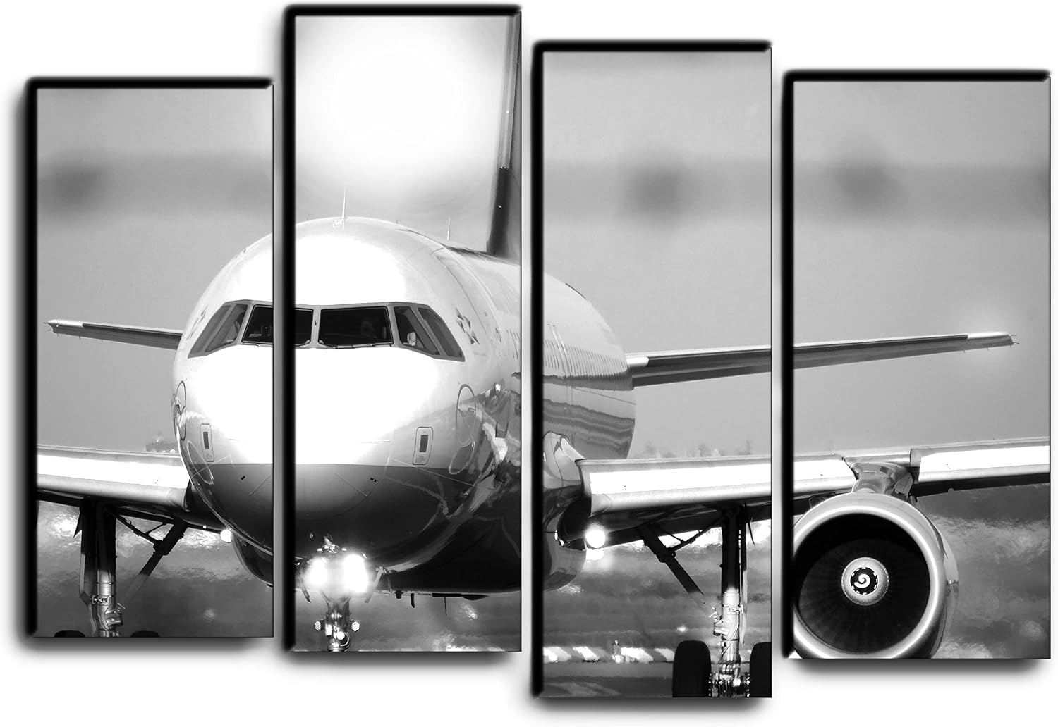 Amazon.com: Big 4 Piece Airplane Airbus A-320 Wall Art Decor Picture ...