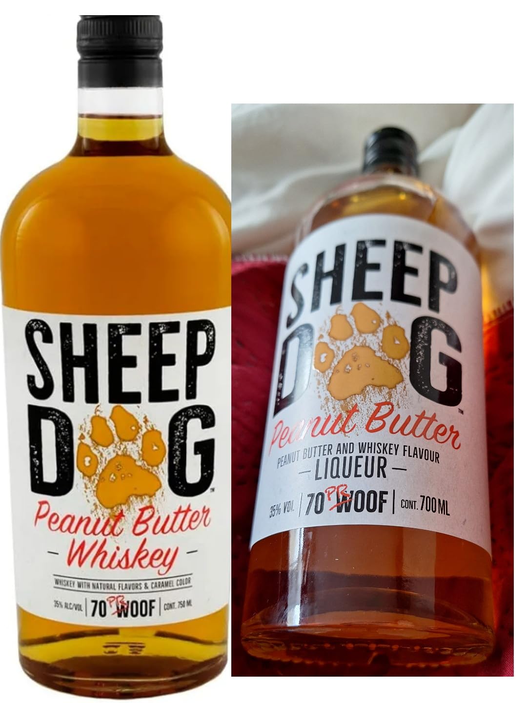 Sheep Dog Peanut Butter and Whiskey Flavour - LIQUEUR - 70cl 35% ABV ...
