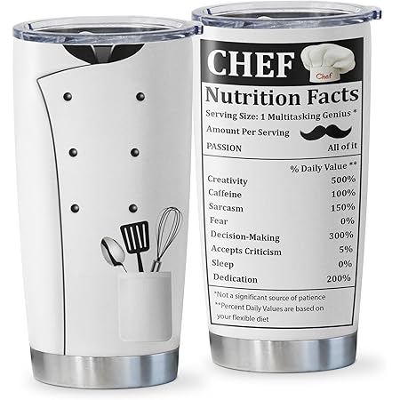 Amazon.com | Vuxoye Chef Gifts Tumbler 20oz, Chef Gifts for Men Women ...