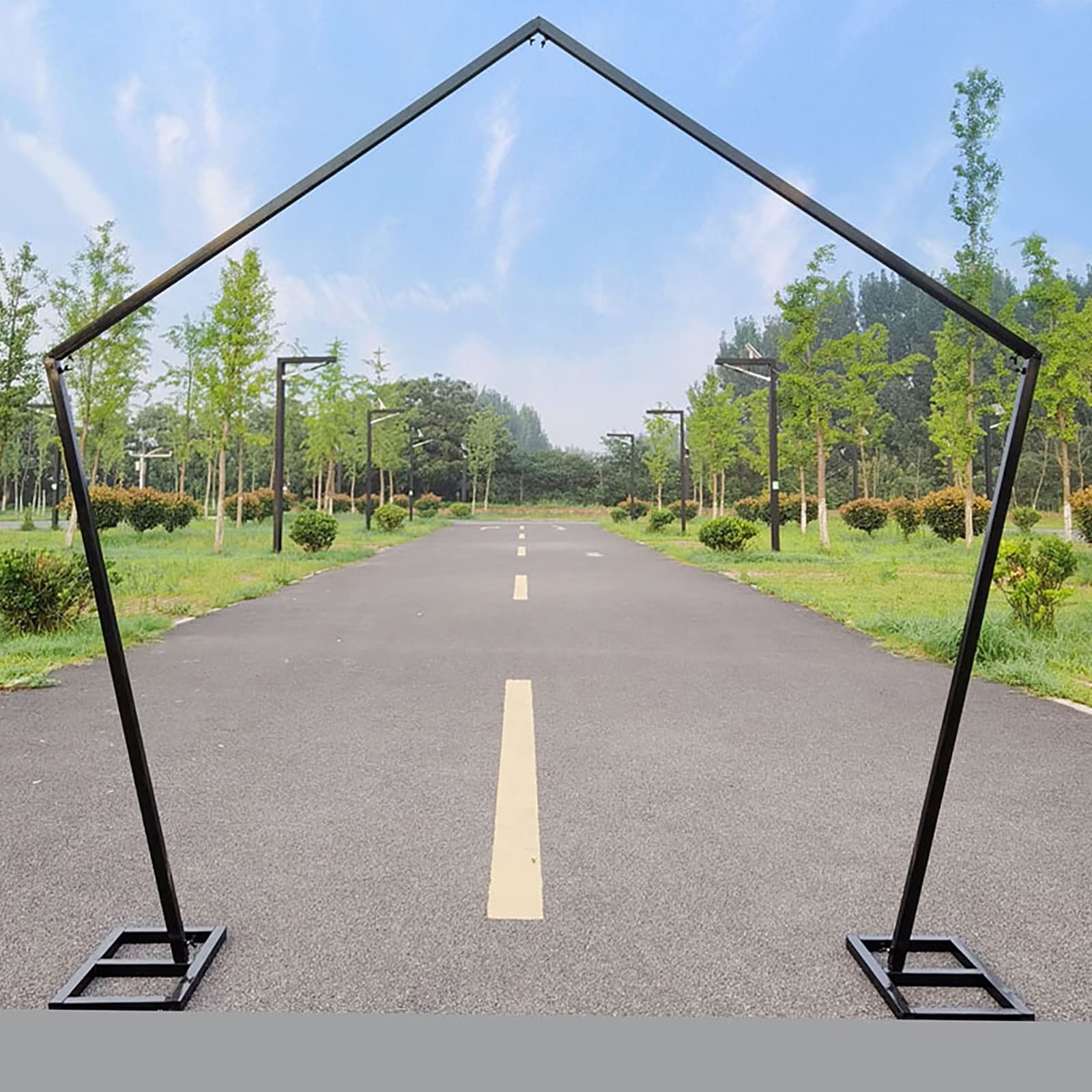 Zbyl Metal Garden Arch With Base Metal Pergola For Climbing ...