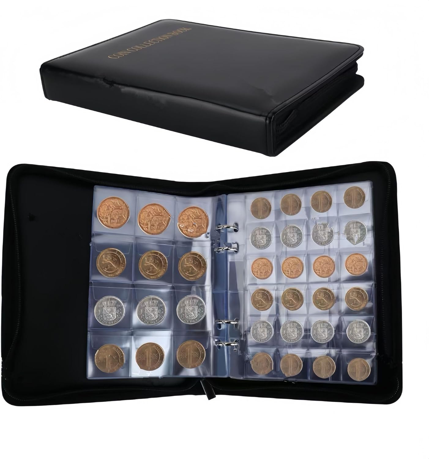 Amazon.com: Coin Collection Book Holder, 480 Pockets Coin Storage Books ...