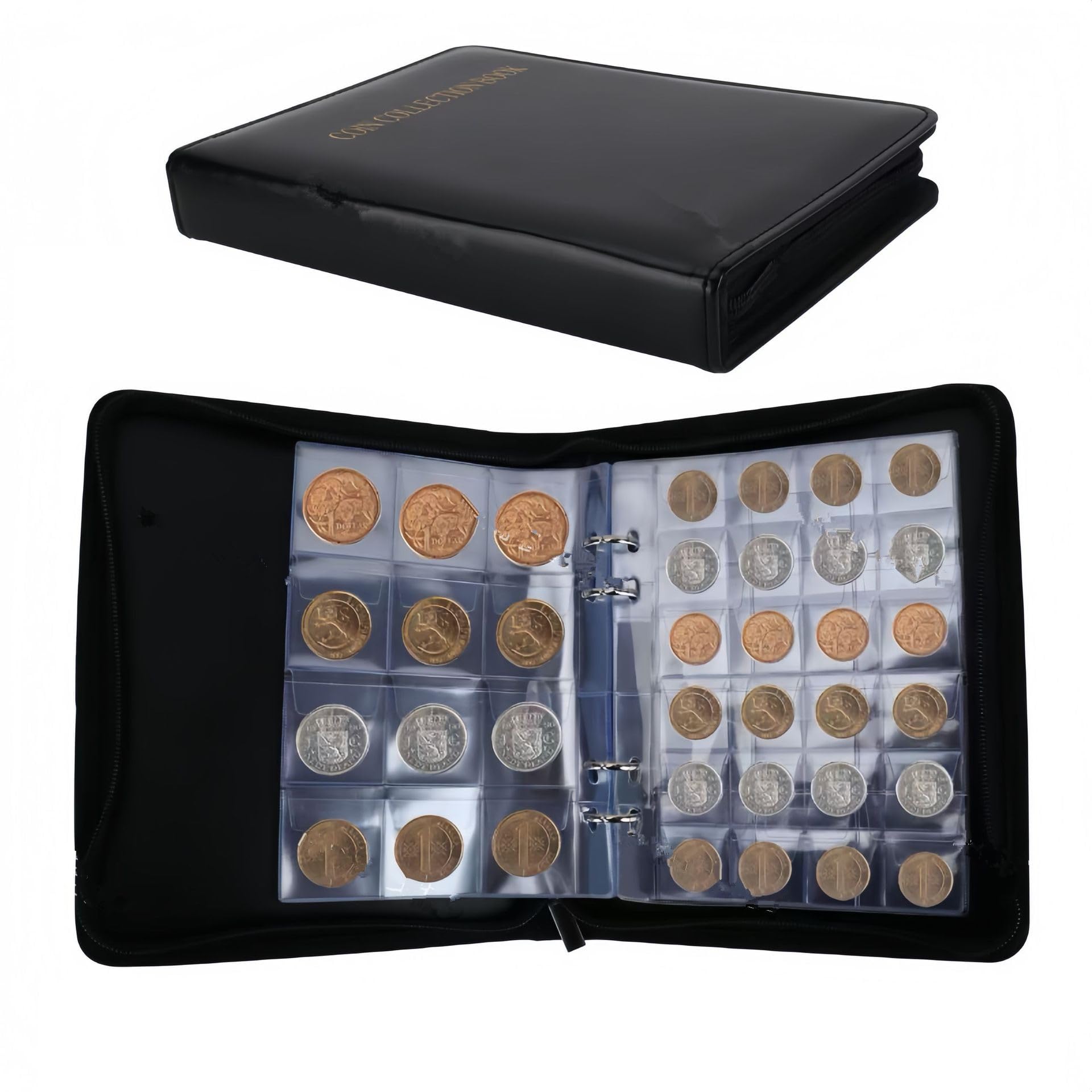Amazon.com: Coin Collection Book Holder, 480 Pockets Coin Storage Books ...