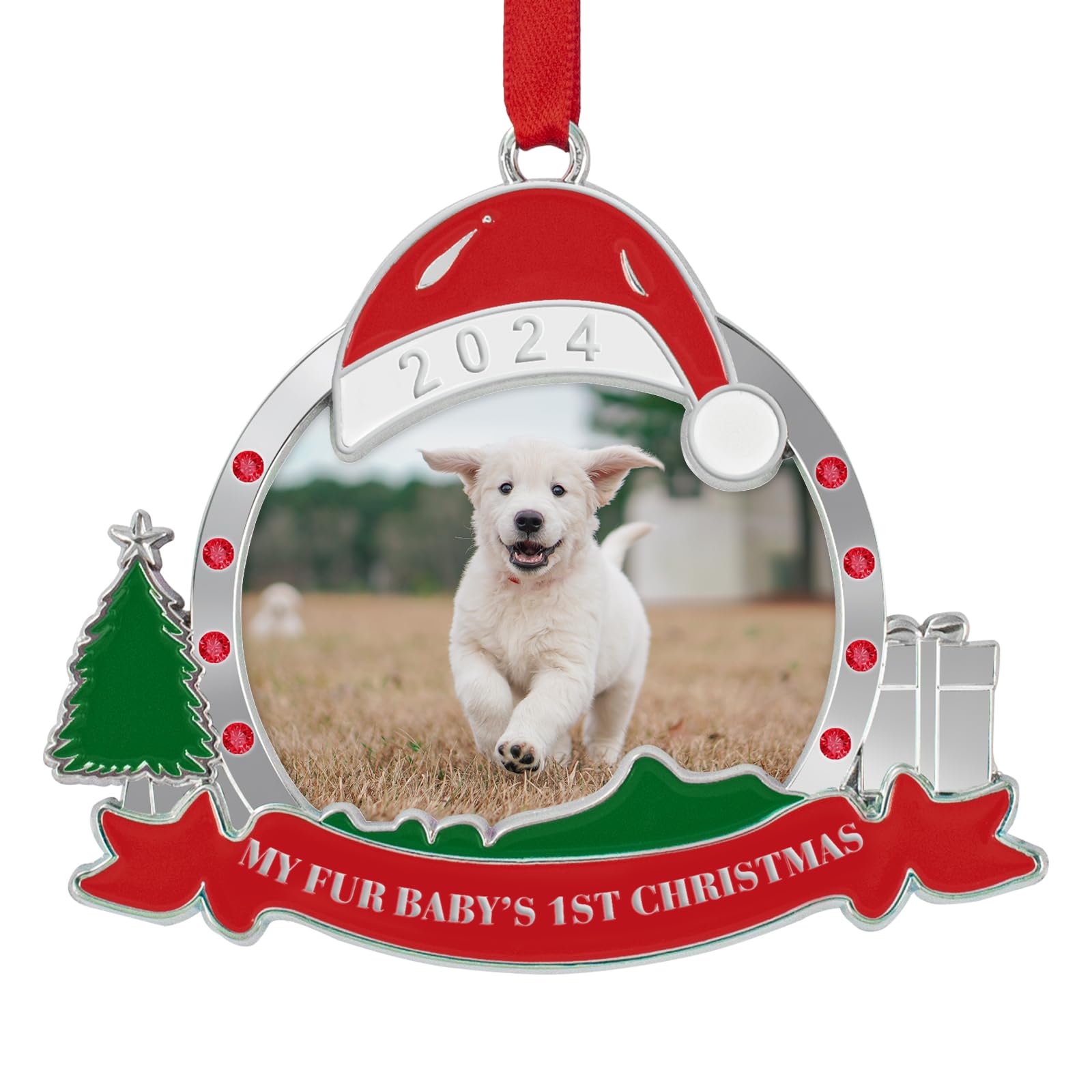 Amazon.com: Dogs First Christmas Photo Ornaments for Christmas Tree ...