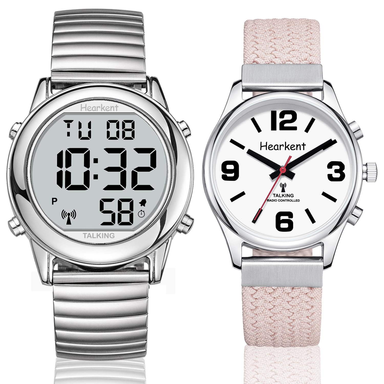 Amazon.com: Hearkent Large Digital Talking Watch and Talking Watch for ...