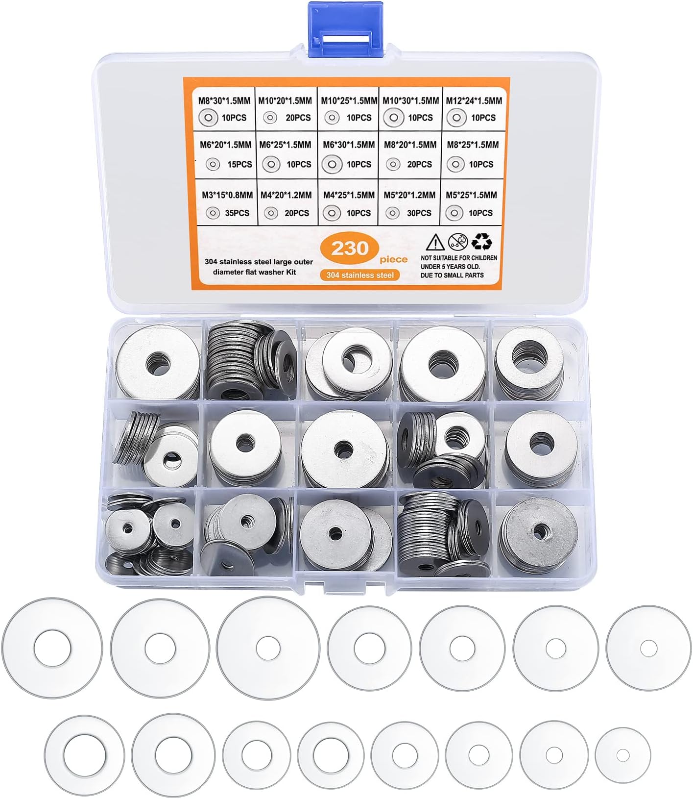Amazon.com: Swordfish 31811-240pc Large Penny/Fender Washer Assortment ...
