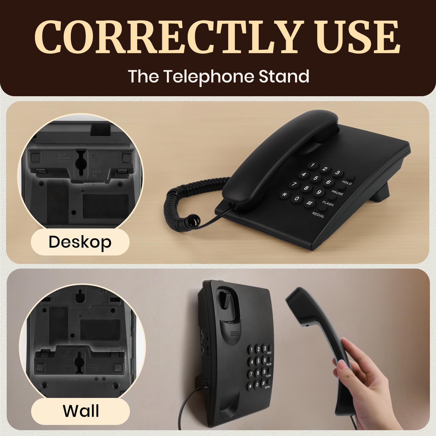 Snapklik.com : Landline Telephone For Home, Corded Phone For Landline ...