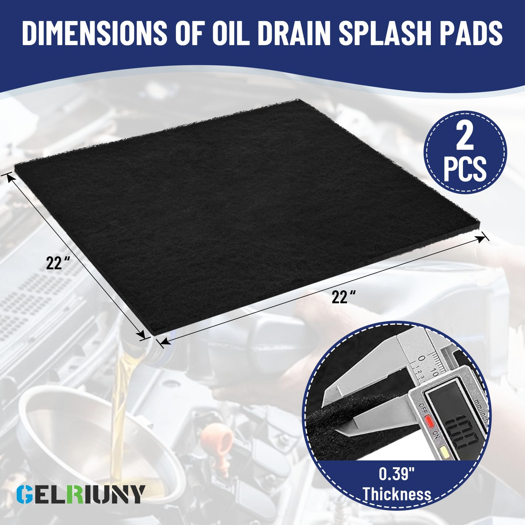 Snapklik.com : GELRIUNY 2026 Upgraded 2 Pcs 22" Oil Drain Splash Pad