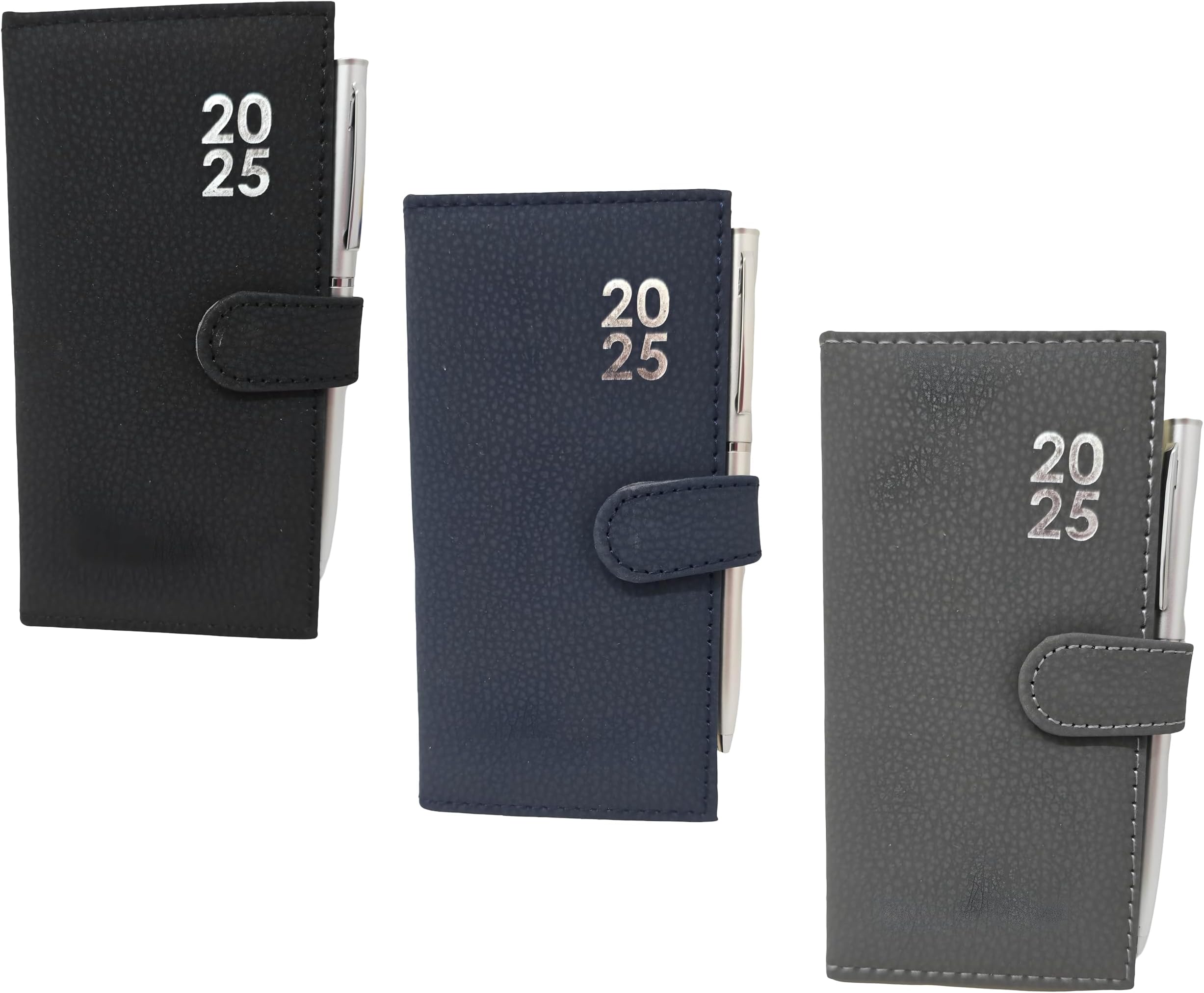 2025 Week To View Premium Padded Slim Pocket Diary Stud Close Diary ...