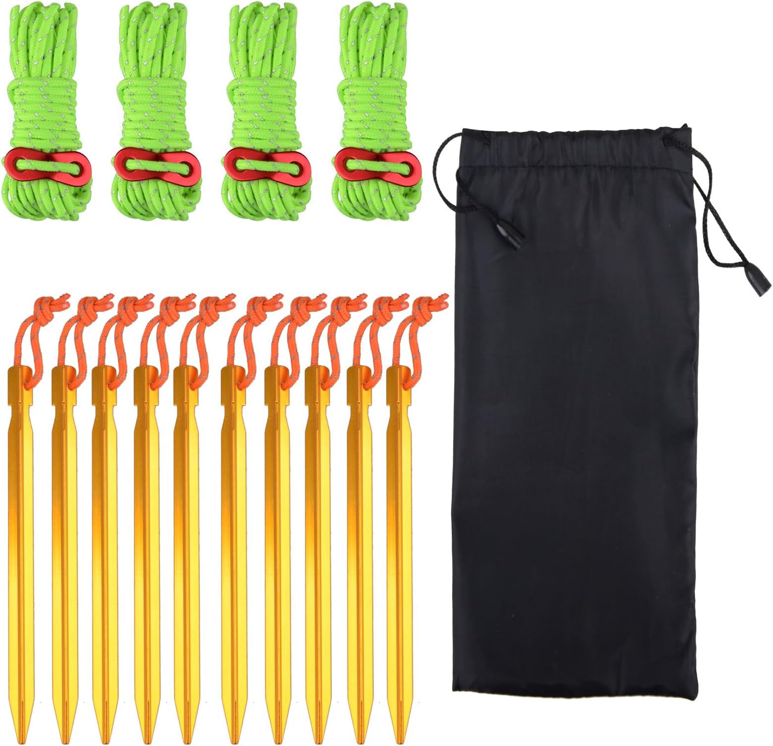 Goshawk 8Pcs 18cm Aluminum Alloy Outdoor Camping Trip Tent Peg Ground ...