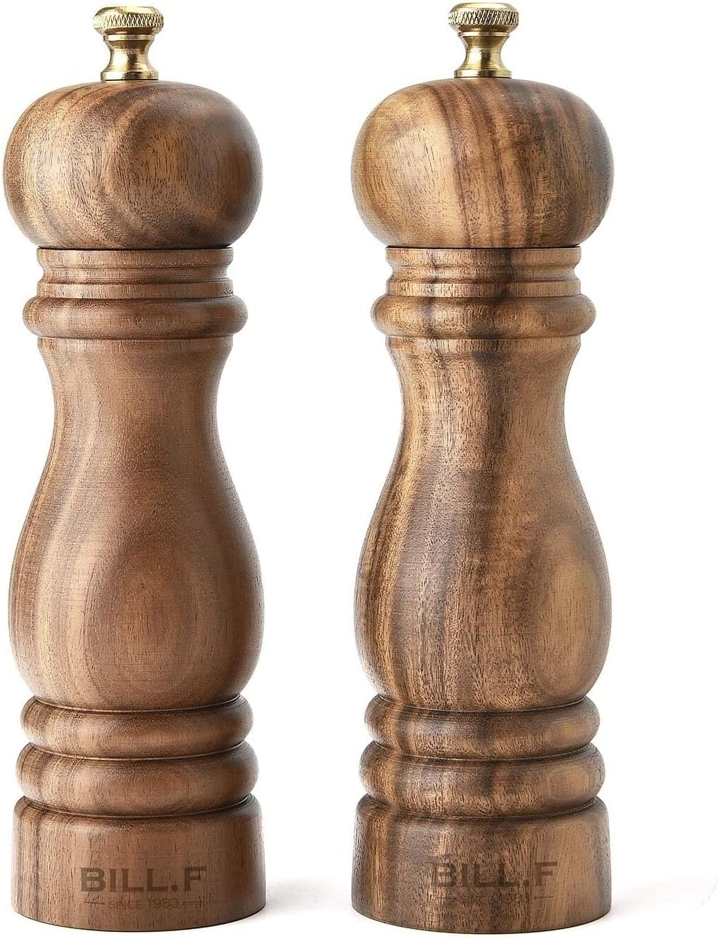 Amazon.com: Salt and Pepper Grinders Set,Ouktor Manual Wooden Salt and ...