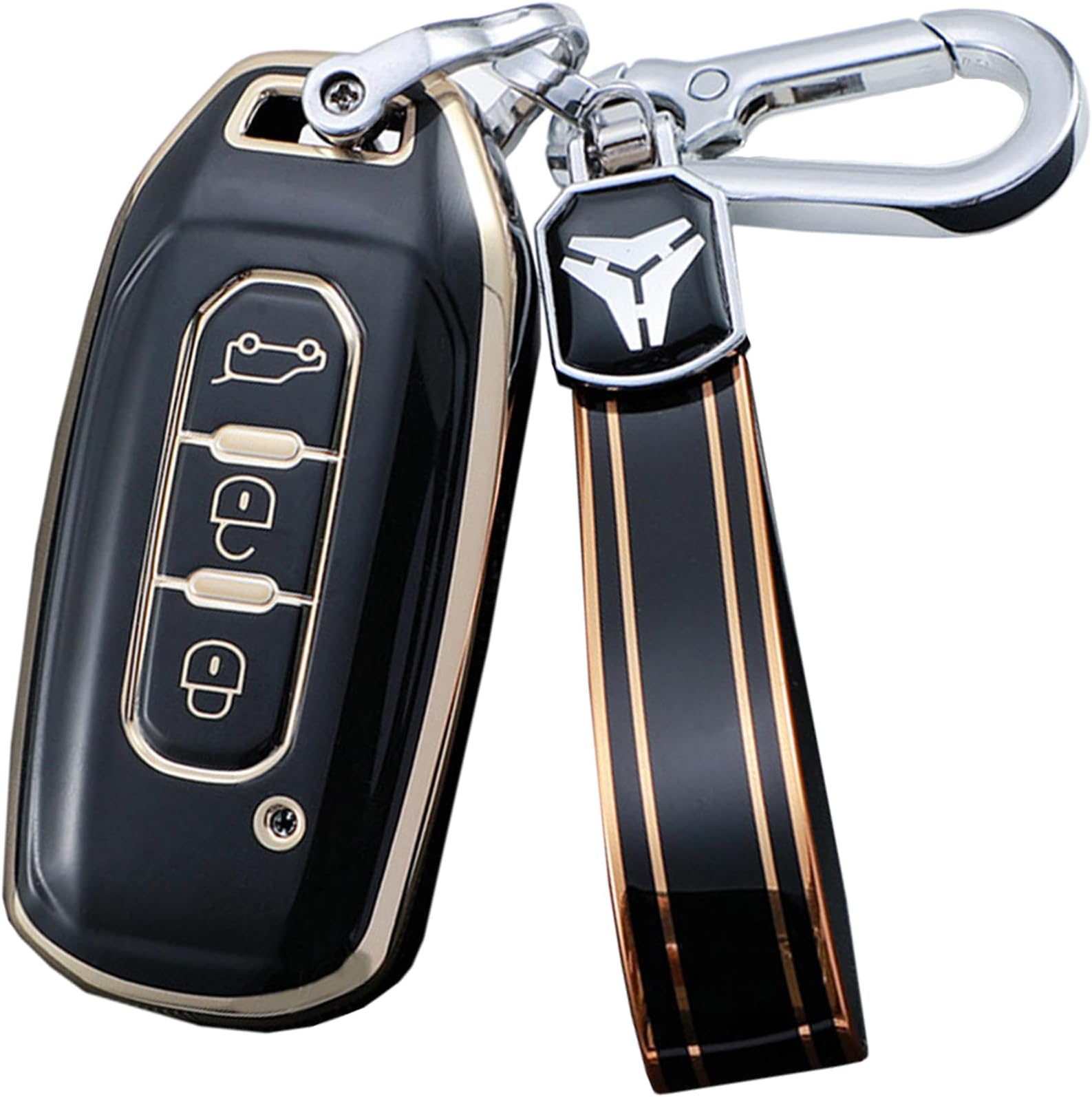 Amazon.com: SANRILY Luminous 3 Button Key Fob Cover Case Fit for Ford ...