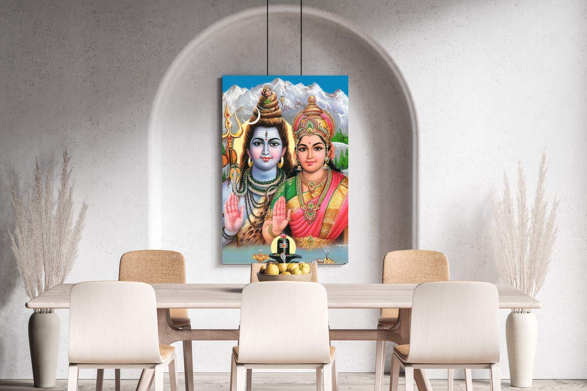 Buy Yellow Alley? Hindu Religious Wall Poster|Bhagwan Shiv & Ma Parvati ...