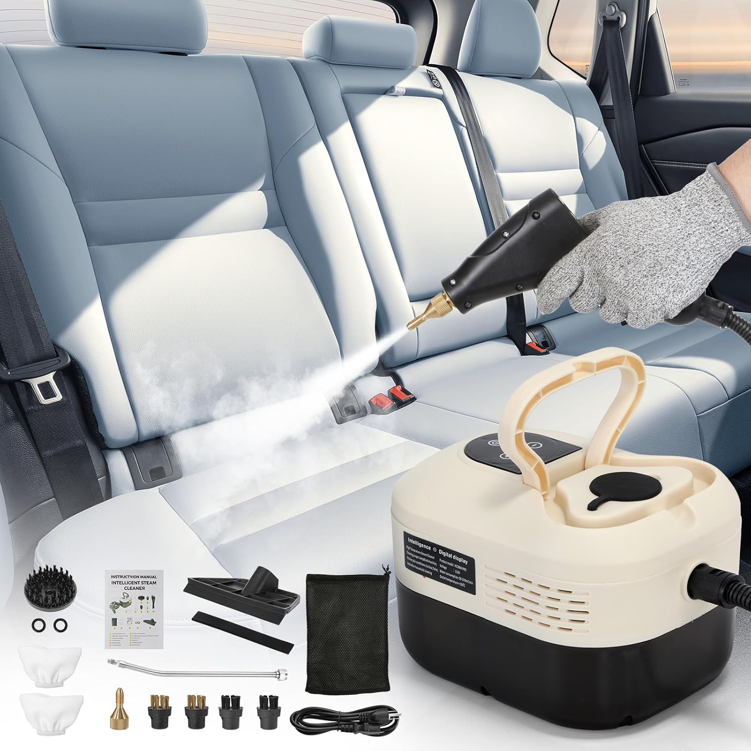 Amazon.com - BEAMNOVA Steam Cleaner for Car Detailing 1.2L (41oz) Water ...