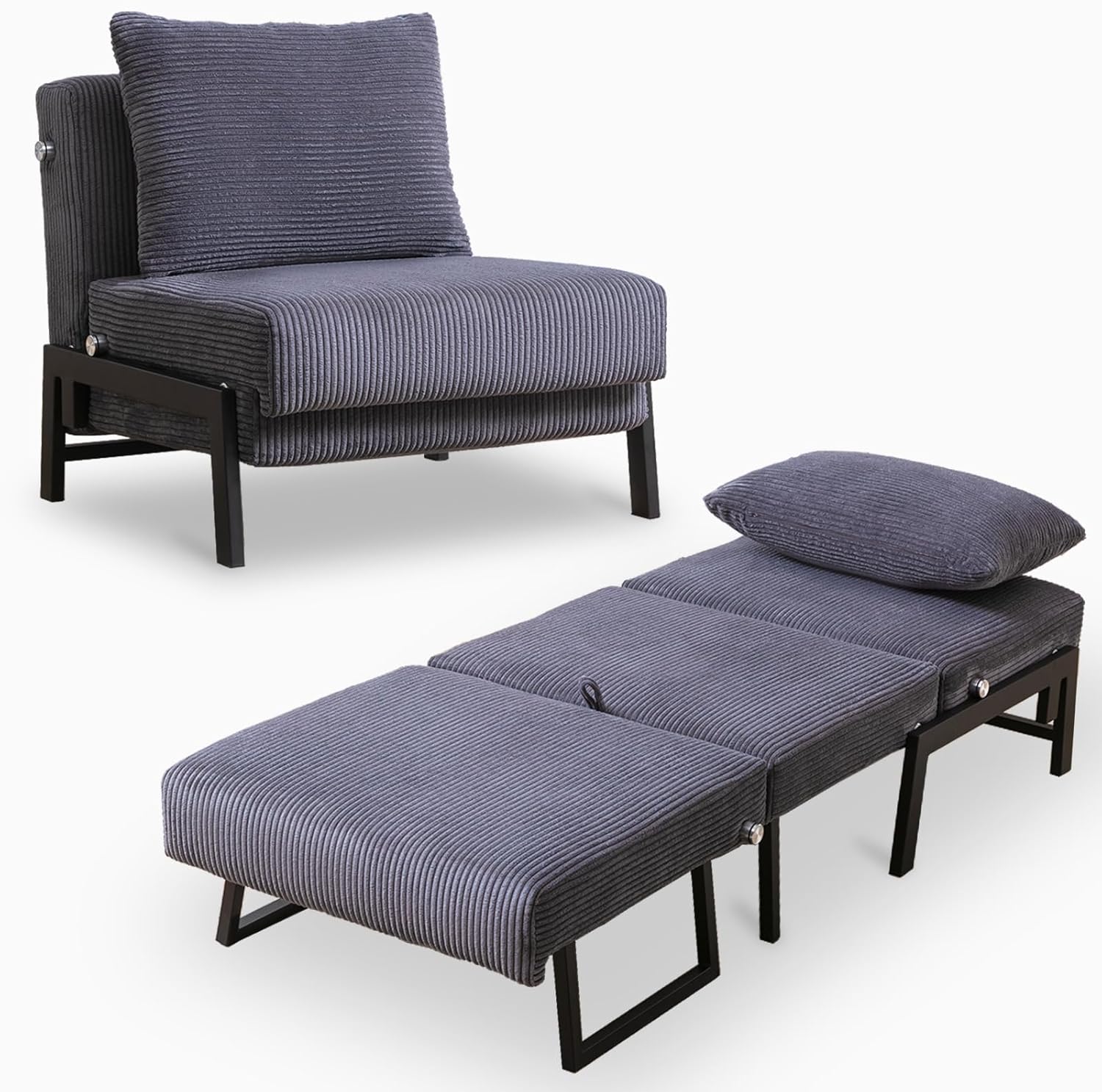 ZAFLY – Sofá cama plegable convertible 2 en 1, sillón reclinable tipo ...