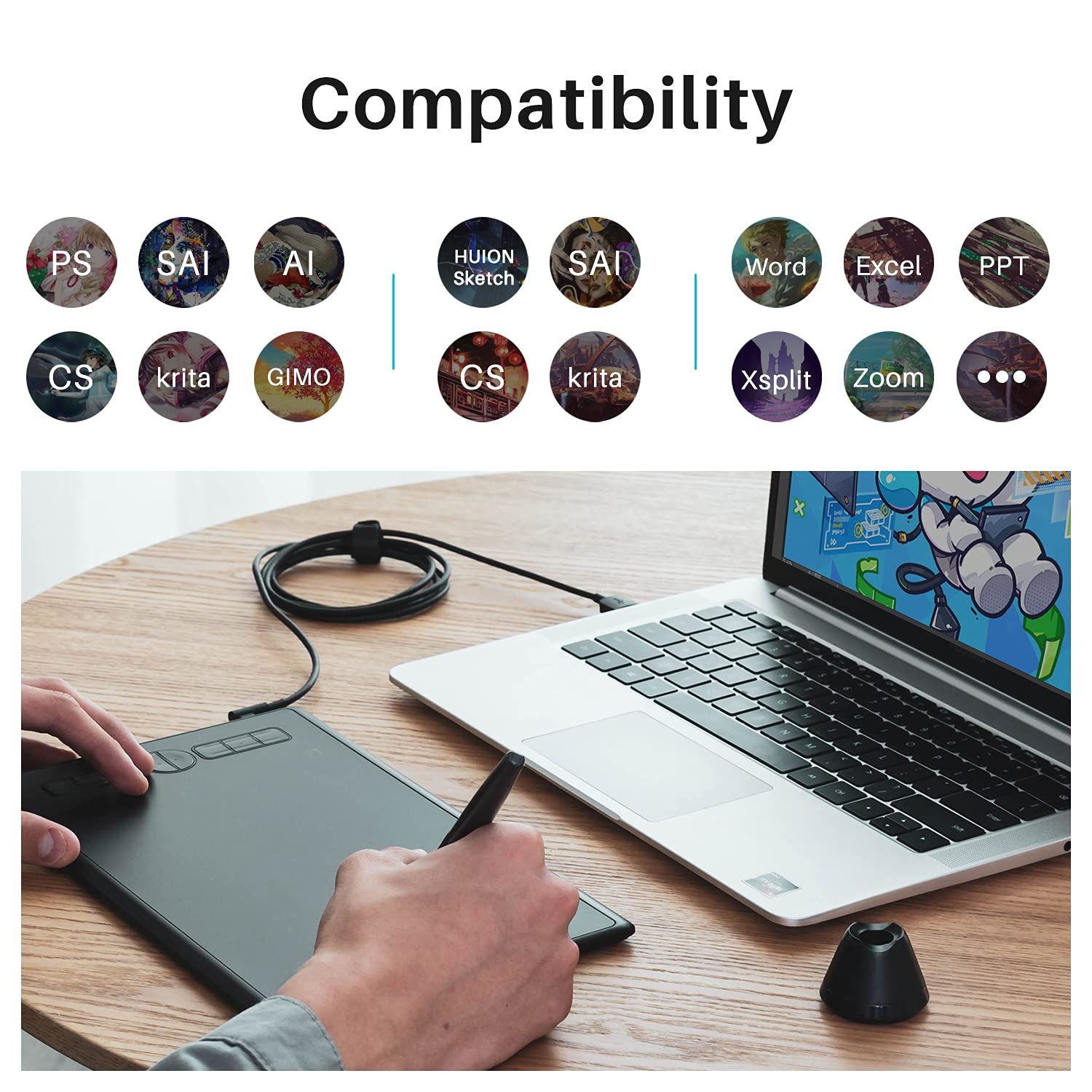 HUION Inspiroy H580X Drawing...B095YJF7KT | Encarguelo.com