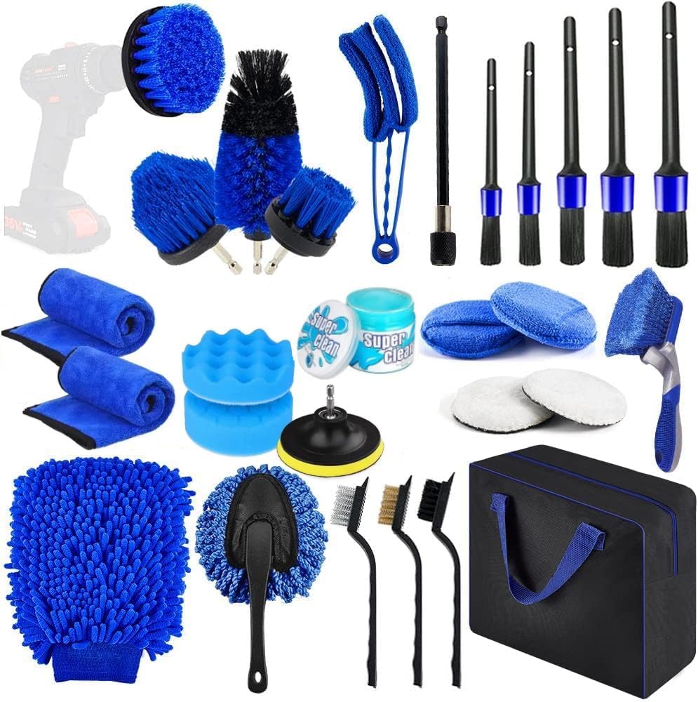 Amazon.com: 28Pcs Car Detailing Kit, Car Interior Detailing Kit, Car ...