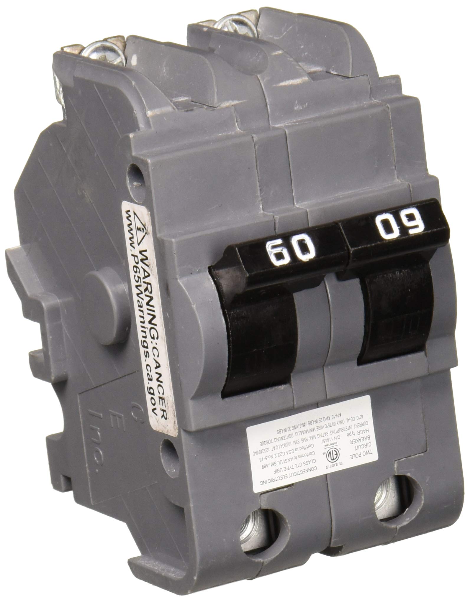 Connecticut Electric UBIF260NB 2P 60A UBI Federal Pacific Bolt-On Type ...