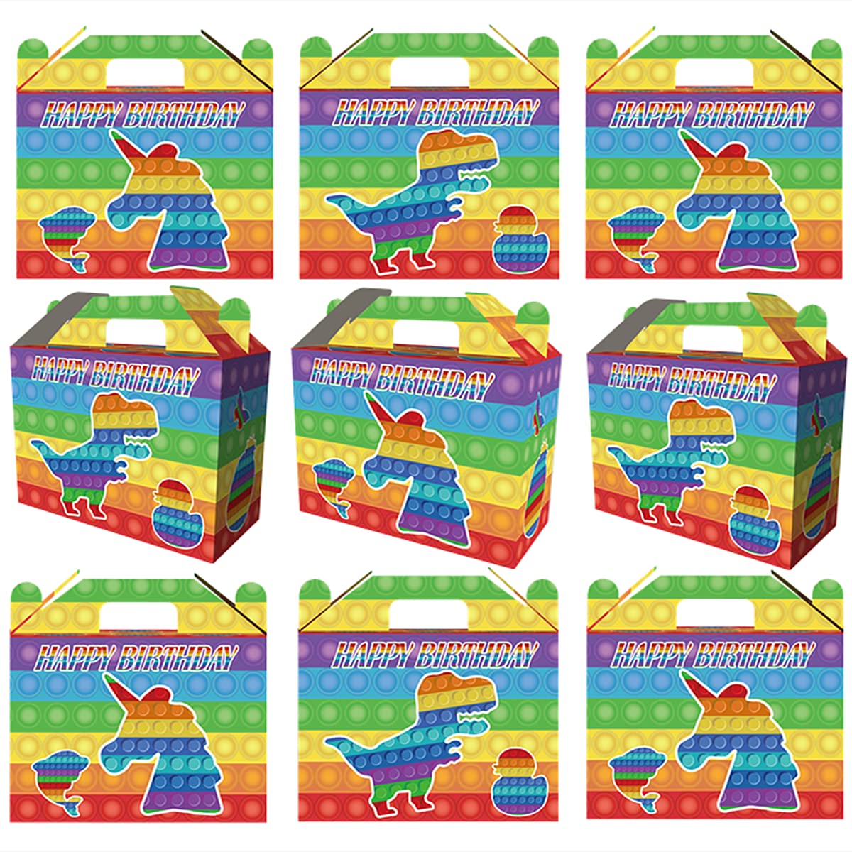 zhongshun 12pcs Push Pop Bubble Paper Gift Bag, Pop Push Bubble ...