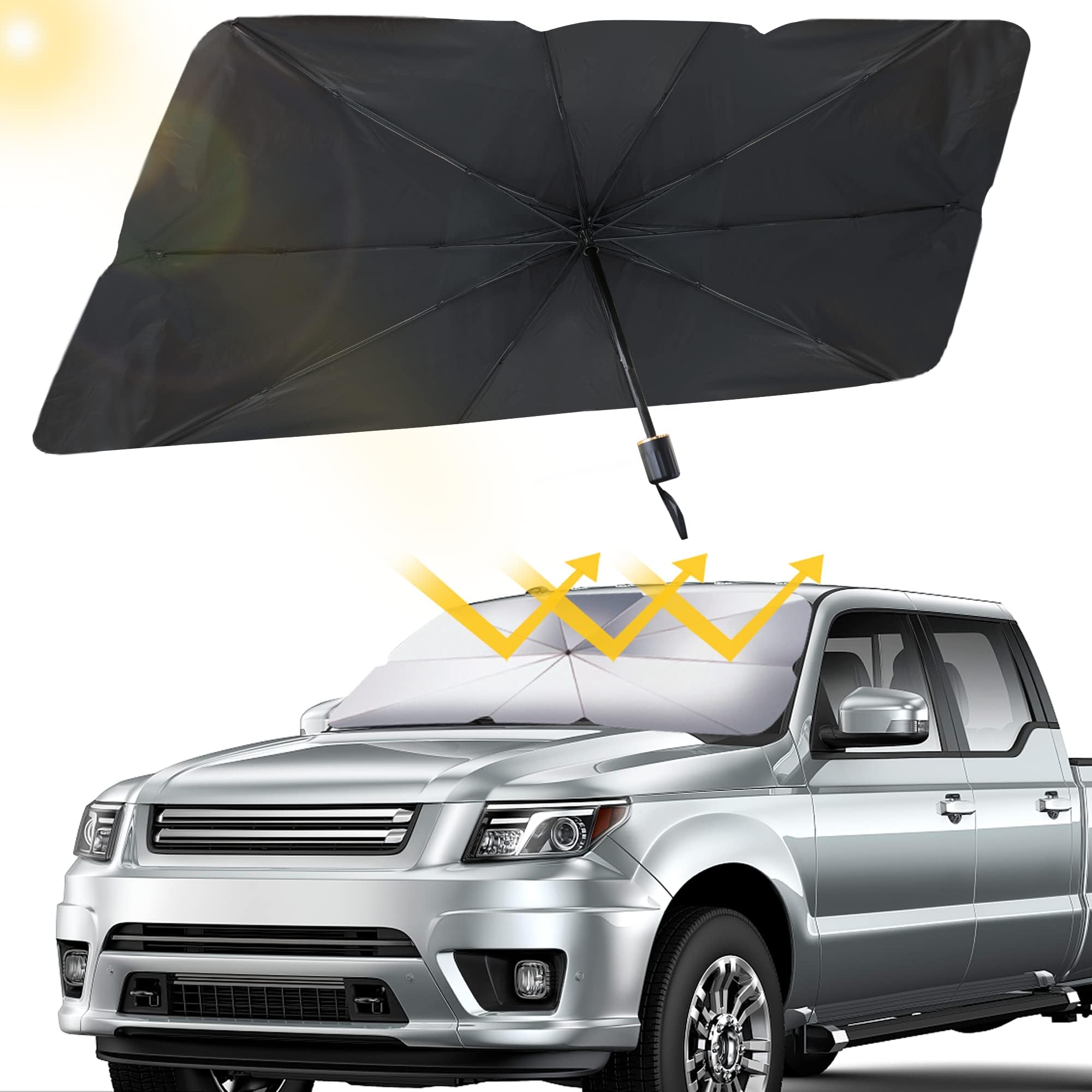 Jvcon Foldable Car Umbrella Sunshade Cover UV Block Car Front Window ...