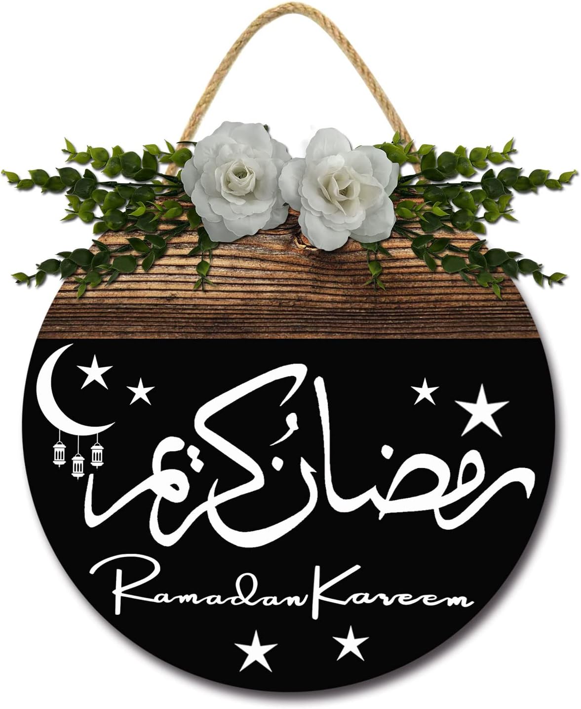 Amazon.com: Isaric Ramadan Kareem Hanging Door Sign Ramadan Decorative ...