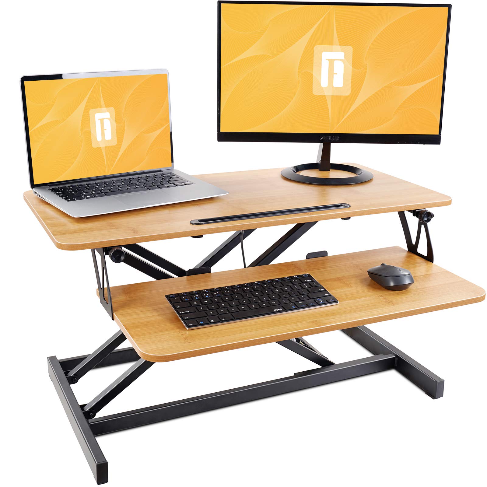 Buy FEZIBO Standing Desk with Height Adjustable 32 inches Stand Up Desk ...