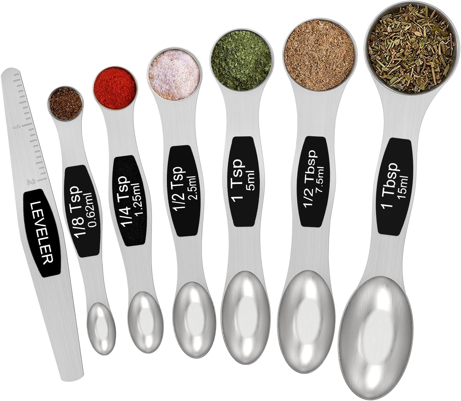Amazon.com: Magnetic Measuring Spoons Set with Leveler, Stackable ...