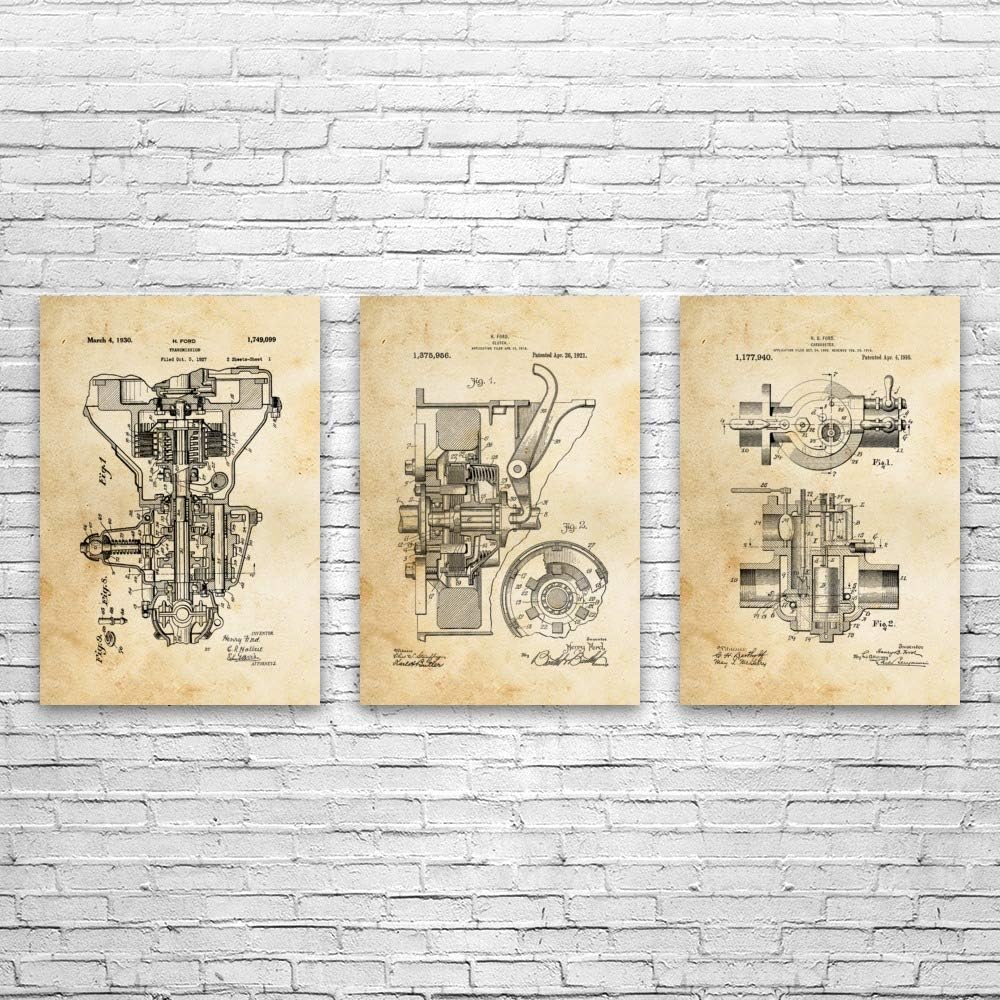 Amazon.com: Henry Ford Automotive Posters Set of 3 (8x10), Mechanic ...