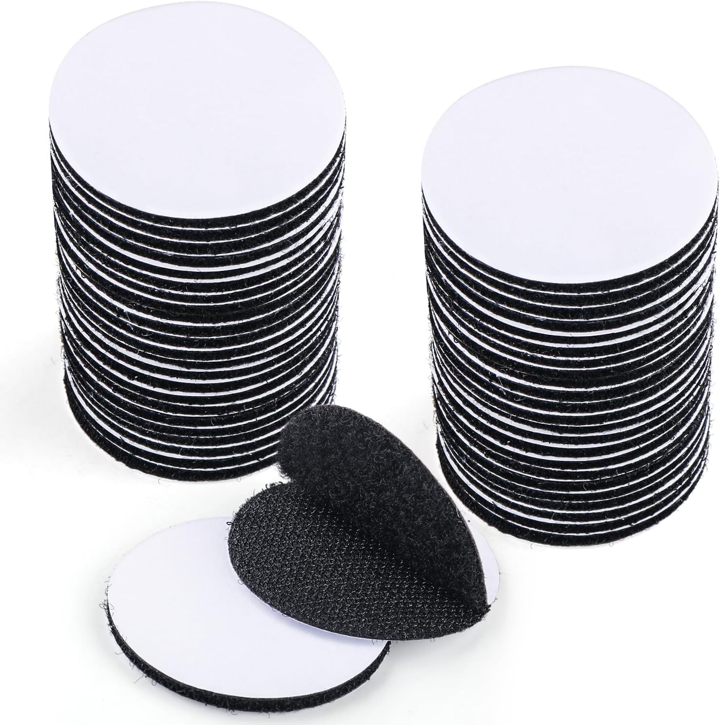 Amazon.com: 48 Pieces 2 inch Circle Hook and Loop Tape Sticky Back Hook ...