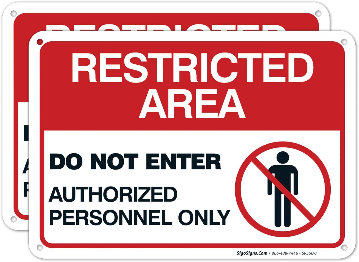 Amazon.com: Honey Dew Gifts, Stop Restricted Area Authorized Personnel ...