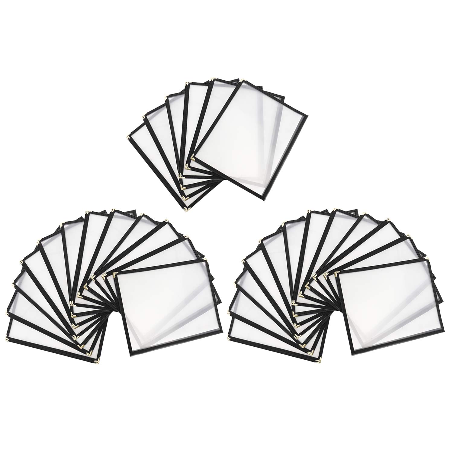Snapklik.com : Yaekoo 30 Packs Double Fold Menu Covers 2 Page 4 View ...