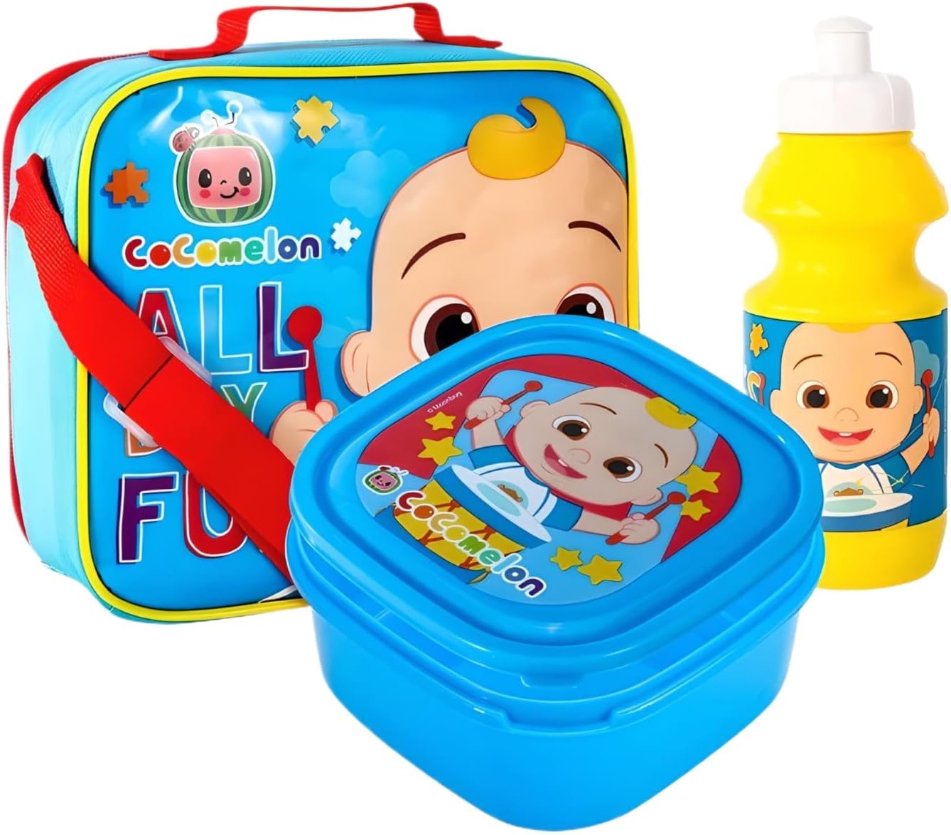 CoComelon Boys Girls Lunch Bag with Bottle Holder Kids JJ Pack Lunch ...